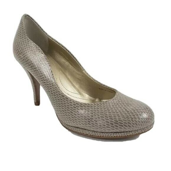 Tahari | Shoes | Tahari Colette Pump Snakeskin Scalloped Side Skinny ...